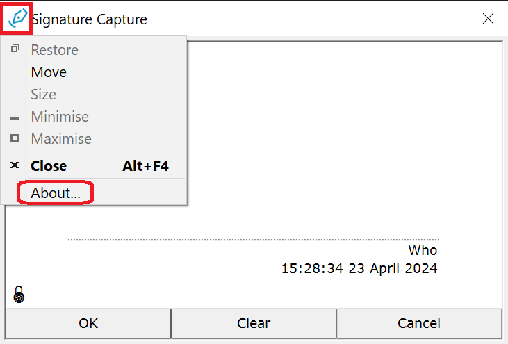 Display the Signature SDK license – Developer Support